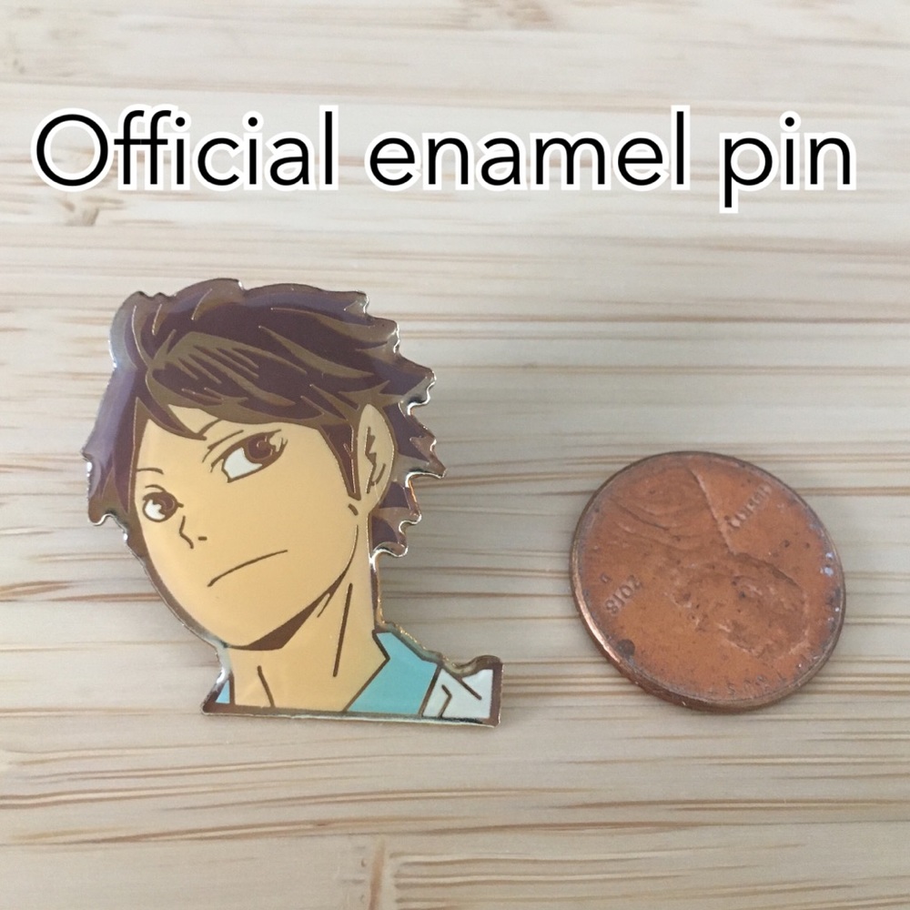 Rare Official Oikawa Toru Enamel Pin - Gem